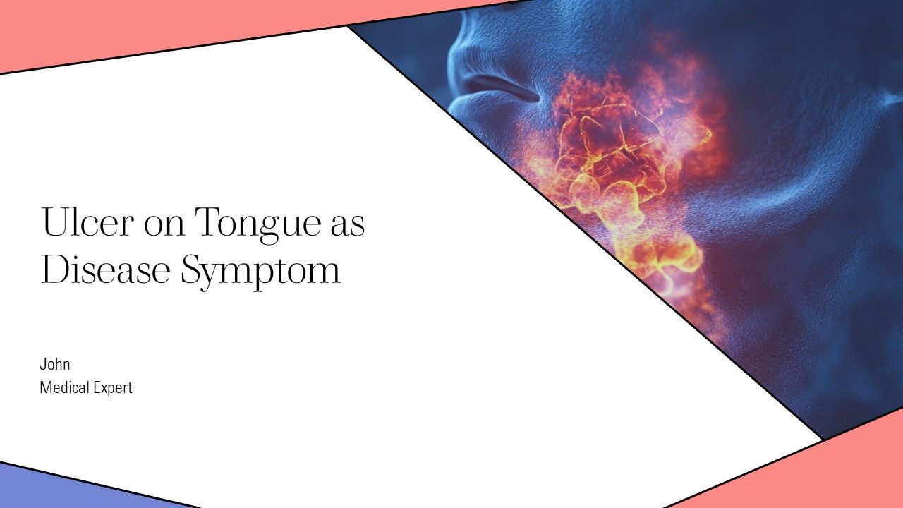 Ulcer On Tongue As Disease Symptom PPT Mockup AT
