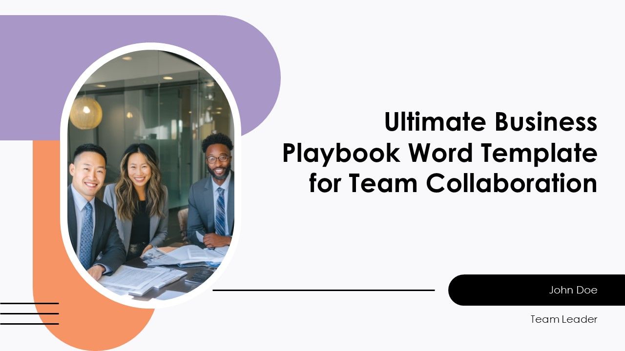 Ultimate Business Playbook Word Template For Team Collaboration PPT H
