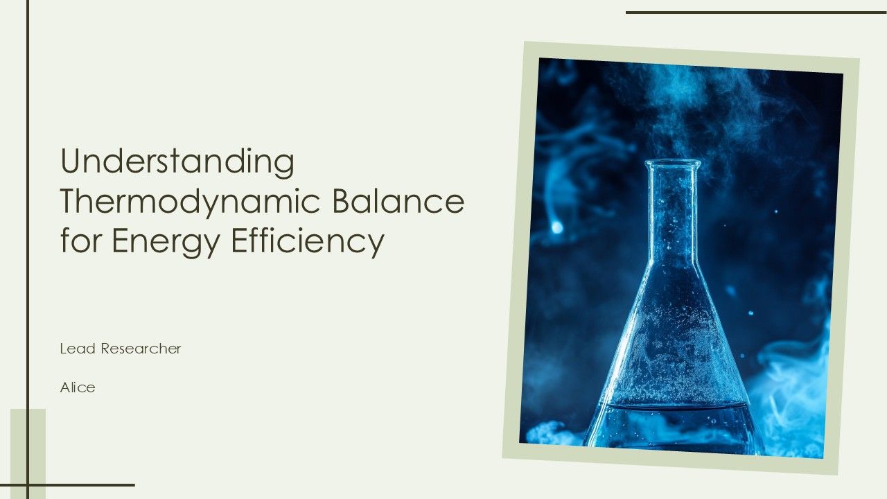 Understanding Thermodynamic Balance For Energy Efficiency PPT Example ST AI