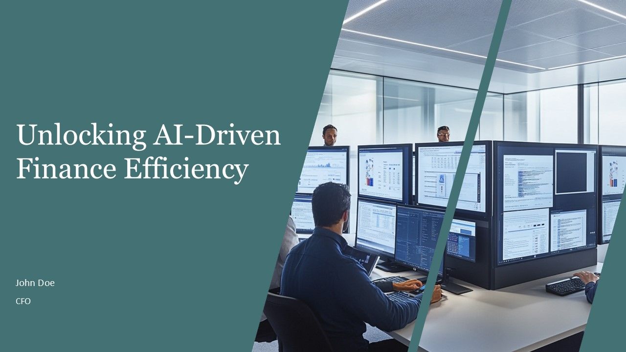 Unlocking AI Driven Finance Efficiency PPT Template AT