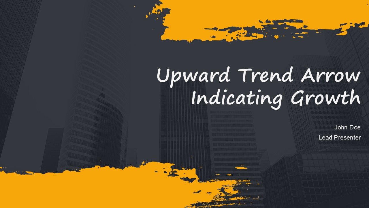 Upward Trend Arrow Indicating Growth PPT Structure AT