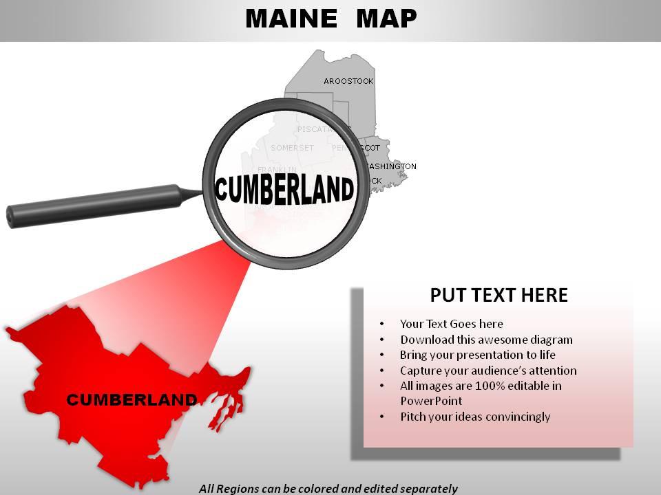 USA Maine State Powerpoint Maps | Presentation PowerPoint Templates ...