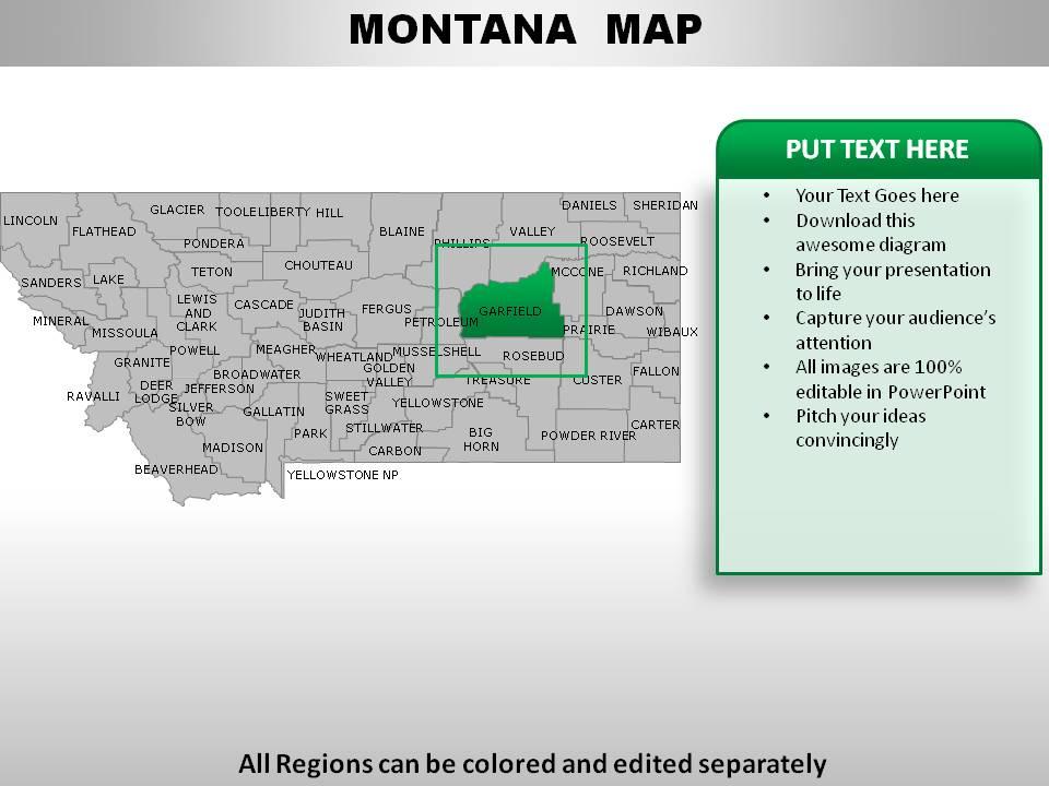 USA Montana State Powerpoint Maps | PowerPoint Templates Designs | PPT ...