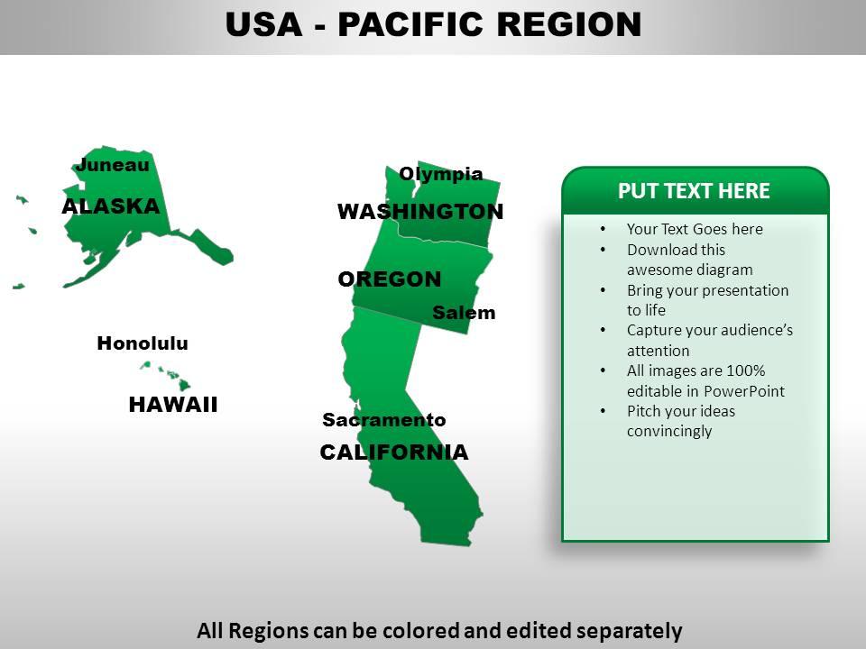 USA Pacific Region Country Powerpoint Maps | PowerPoint Presentation ...