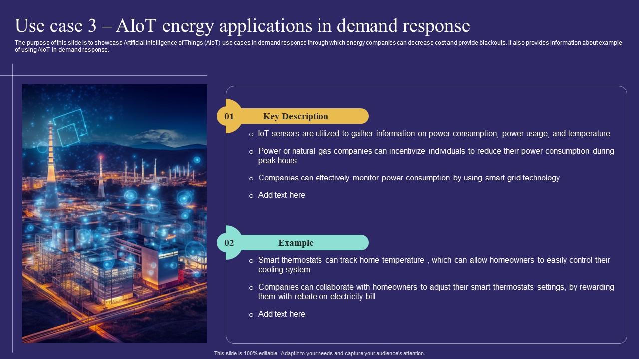 Use Case 3 Aiot Energy Applications In Demand Response Unlocking Potential Of Aiot Iot Ss Ppt Slide