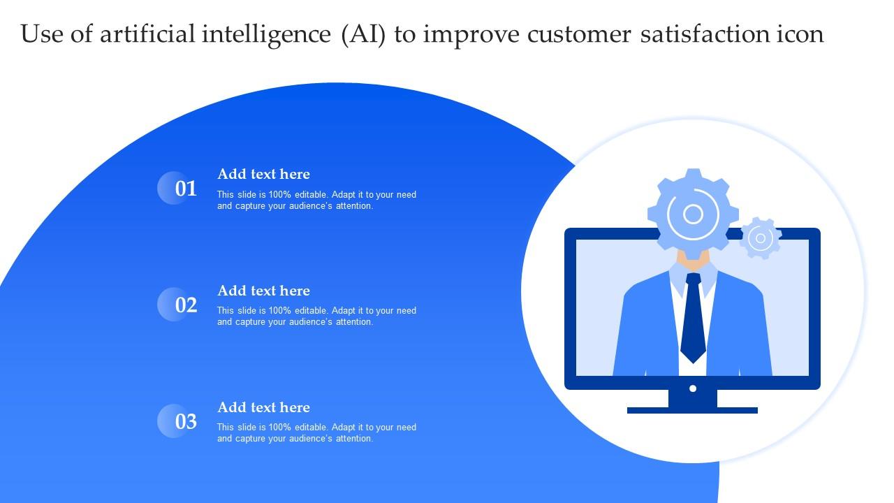 Use Of Artificial Intelligence Ai To Improve Customer Satisfaction Icon