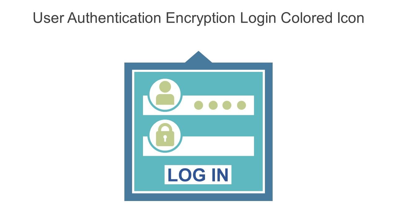User Authentication Encryption Login Colored Icon In Powerpoint Pptx ...