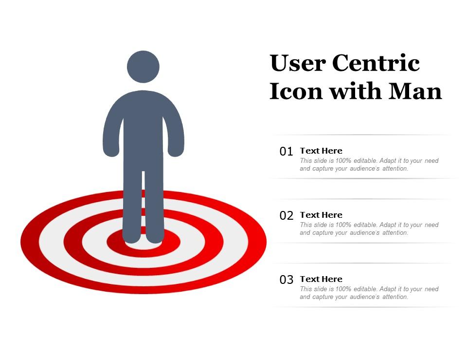 User Centric Icon With Man | Presentation Graphics | Presentation ...