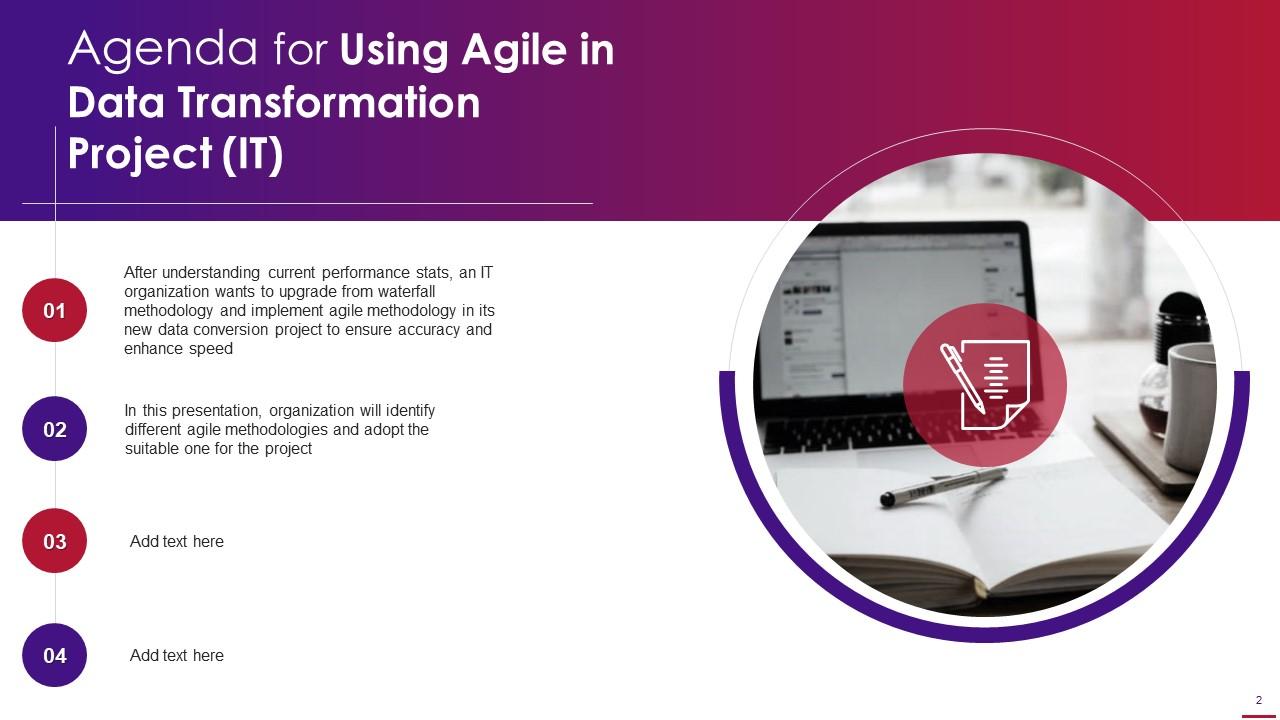 Using Agile In Data Transformation Project It Powerpoint Presentation Slides Presentation