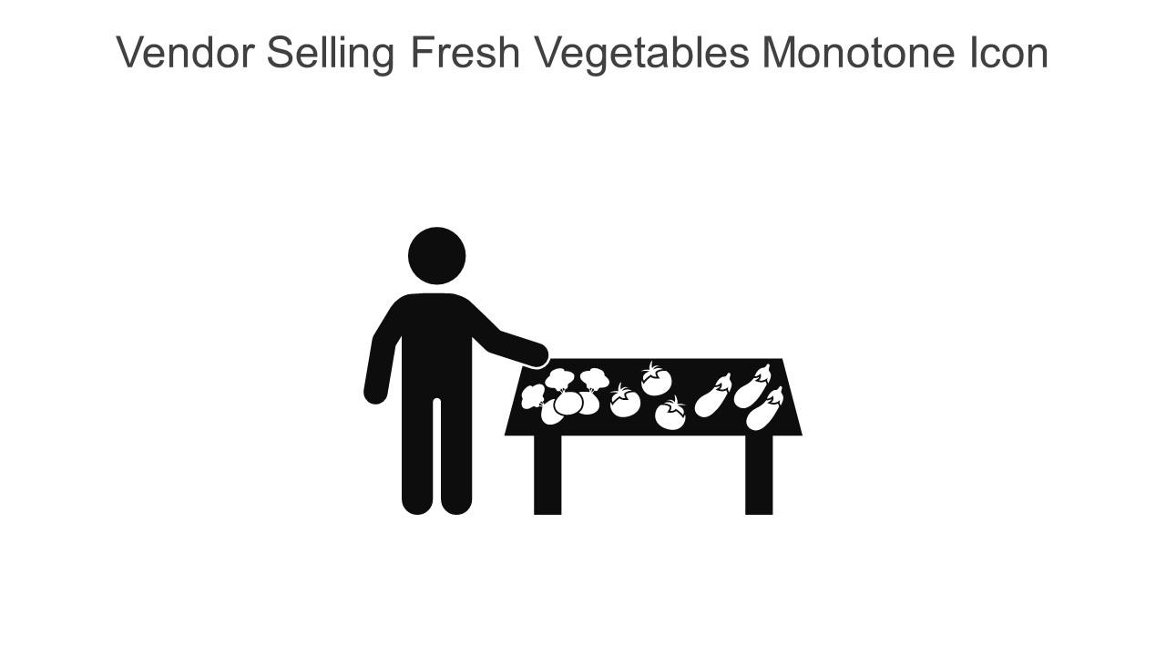 Vendor Selling Fresh Vegetables Monotone Icon In Powerpoint Pptx Png ...