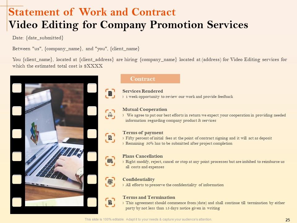 Video Editing For Company Promotion Proposal Powerpoint Presentation ...