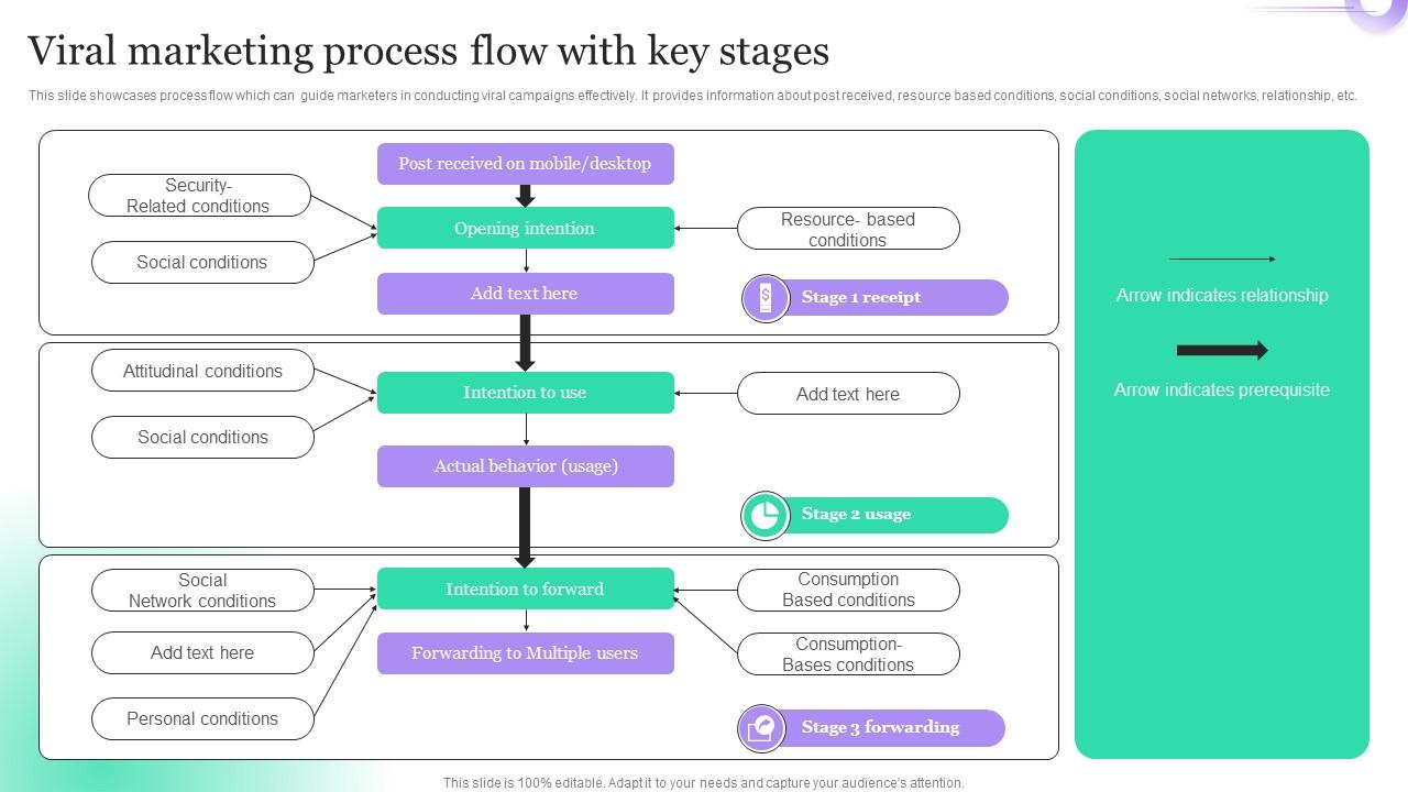 Viral Marketing Process Flow With Key Stages Hosting Viral Social Media ...
