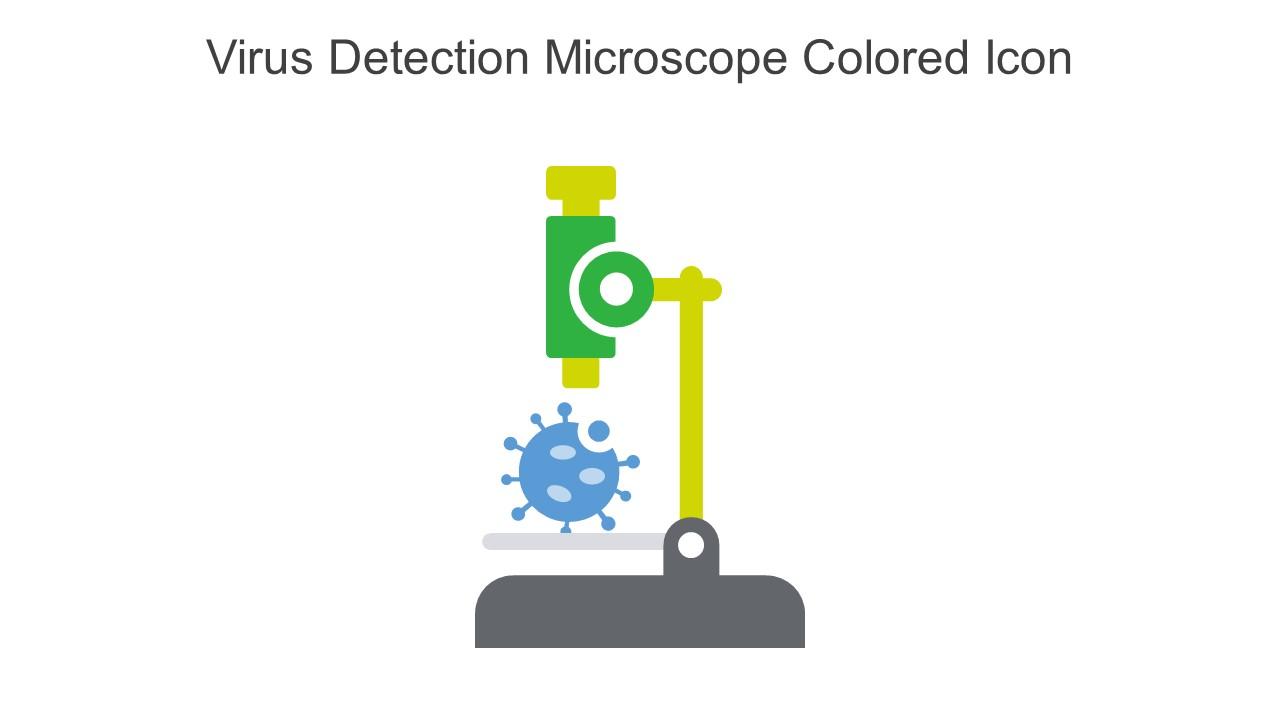 Virus Detection Microscope Colored Icon In Powerpoint Pptx Png And Editable Eps Format Ppt Example