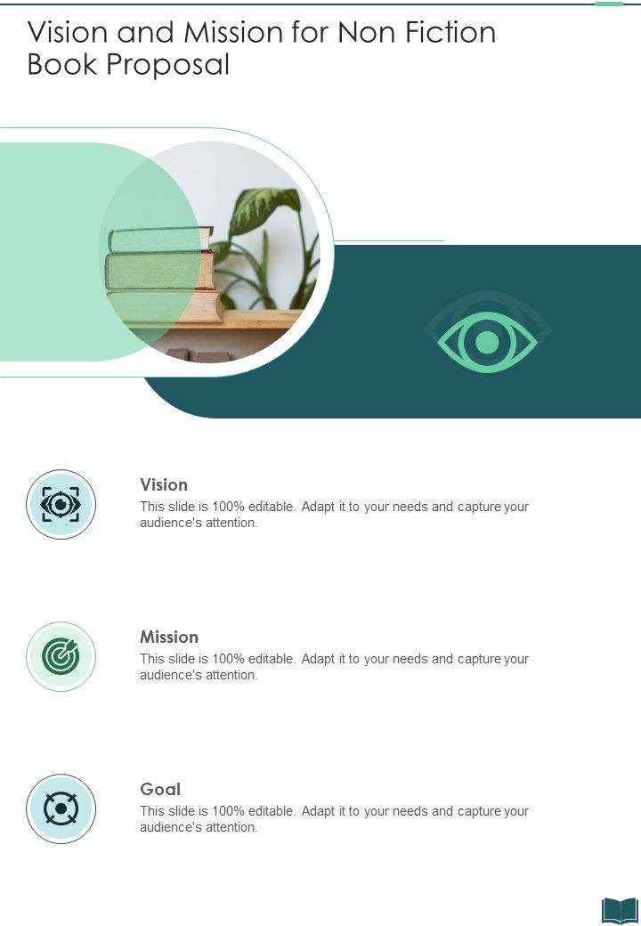 Vision And Mission For Non Fiction Book Proposal One Pager Sample ...