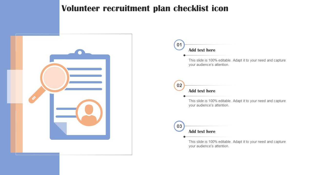 Volunteer Recruitment Plan Checklist Icon PPT Presentation Volunteer Recruitment Plan Checklist Icon PPT Presentation