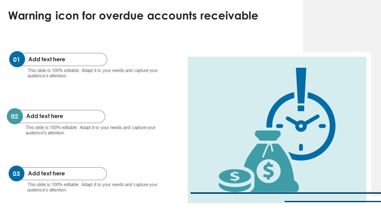 Warning icon for overdue accounts receivable PPT Example Warning icon for overdue accounts receivable PPT Example