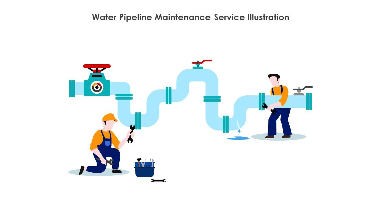Water Pipeline Maintenance Service Illustration PPT Sample Water Pipeline Maintenance Service Illustration PPT Sample