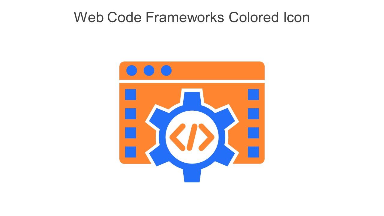 Web Code Frameworks Colored Icon In Powerpoint Pptx Png And Editable Eps Format PPT Template