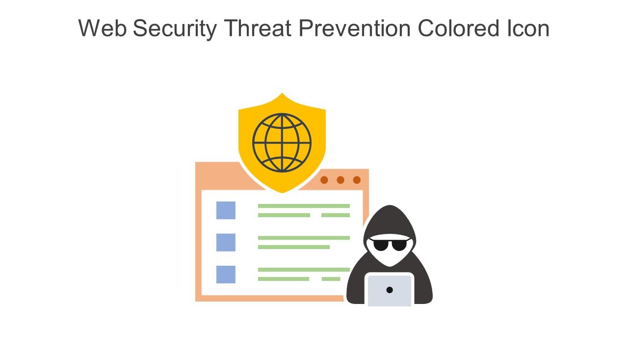 Web Security Threat Prevention Colored Icon In Powerpoint Pptx Png And Editable Eps Format Ppt