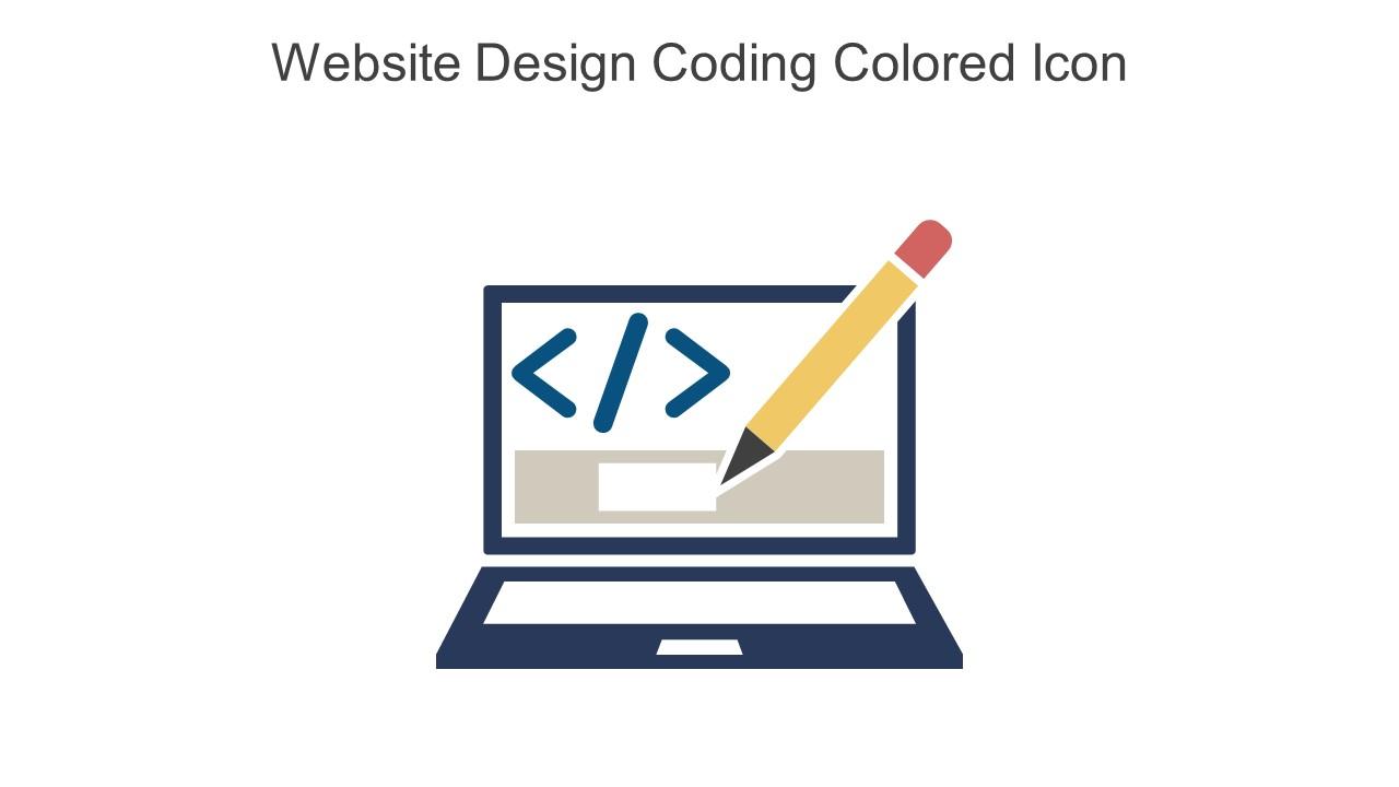 Website Design Coding Colored Icon In Powerpoint Pptx Png And Editable Eps Format Ppt Example