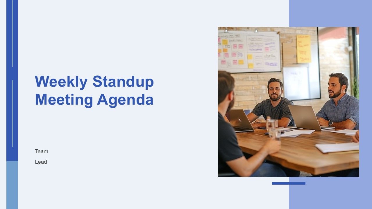Weekly Standup Meeting Agenda PPT Presentation AT