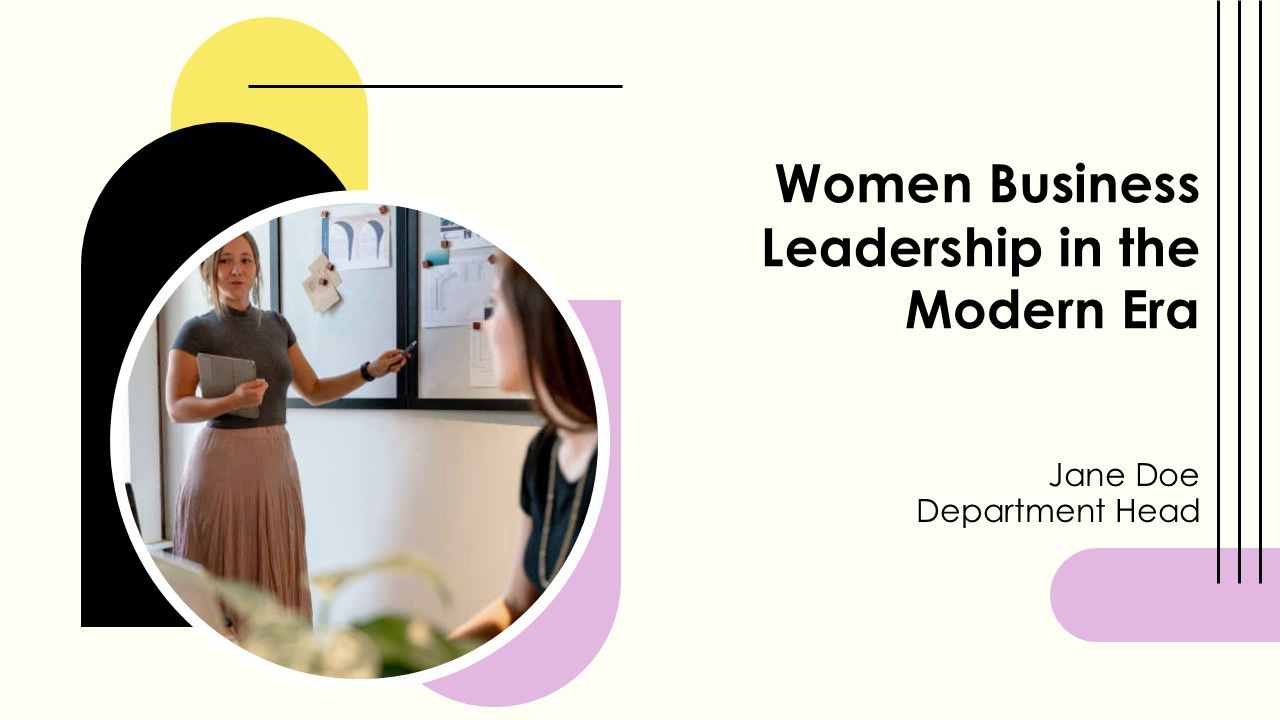 Women Business Leadership In The Modern Era PPT Template AT