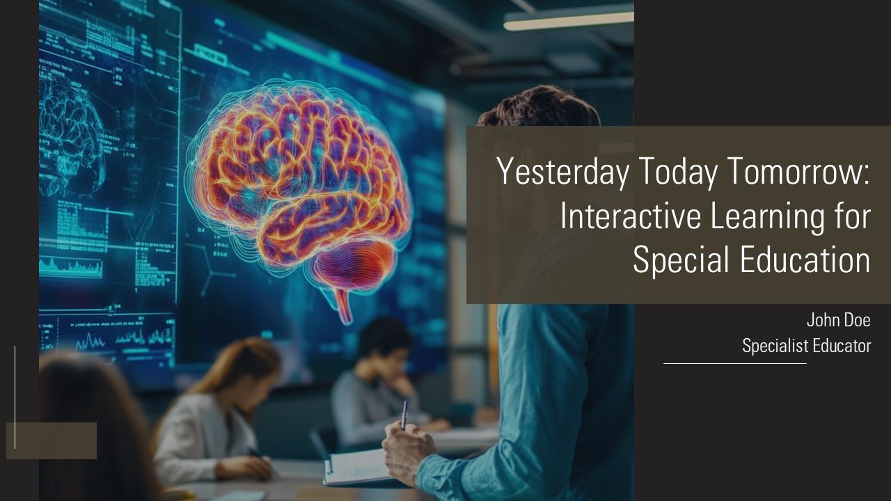 Yesterday Today Tomorrow Interactive Learning For Special Education PPT ...