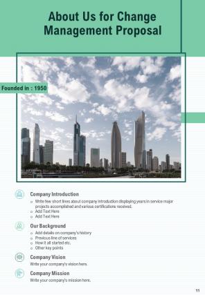 A4 Change Management Proposal Template | Presentation Graphics ...