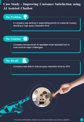 Case Study Improving Customer Satisfaction Using AI Assisted One Pager Sample Example Document ...