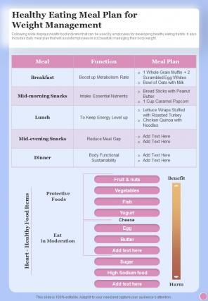 Health And Fitness Healthy Eating Meal Plan For Weight Management One ...