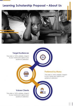 Sponsorship Proposal - One Page Summary Documents