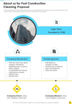 Post Construction Cleaning Proposal Sample Document Report Doc Pdf Ppt ...