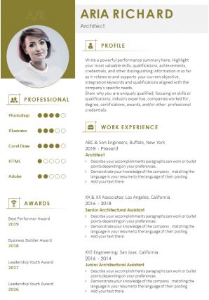 Download Professional Resume PowerPoint Templates