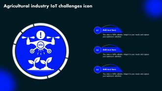 Agricultural Industry Iot Challenges Icon PPT Presentation