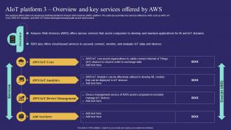 Aiot Platform 3 Overview And Key Services Offered Unlocking Potential Of Aiot IoT SS PPT PowerPoint