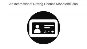 An International Driving License Monotone Icon In Powerpoint Pptx Png ...