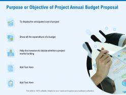 Annual budget project proposal powerpoint presentation slides ...