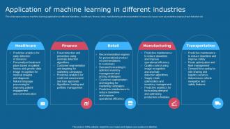 Application Of Machine Learning In Different Industries Comprehensive Guide To Use AI SS V PPT ...