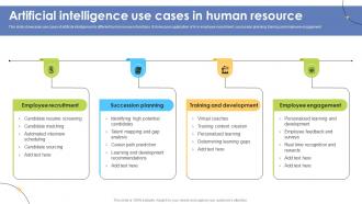 Artificial Intelligence Use Cases In Human Resource AI Recruitment Revolutionizing Ppt Template ...