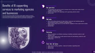 Benefits Of Ai Copywriting Services To Marketing Comprehensive Guide On Ai Text Generator AI SS ...
