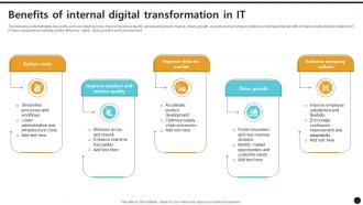 Benefits Of Internal Digital Transformation In IT PPT Example