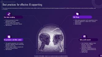 Best Practices For Effective Ai Copywriting Comprehensive Guide On Ai Text Generator AI SS PPT ...