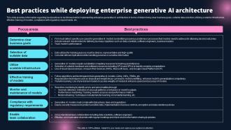 Best Practices While Deploying Enterprise Best 10 Generative Ai Tools For Everything AI SS PPT Slide