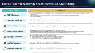 Best Practices While Deploying Enterprise Generative Top Generative AI Tools To Look For AI SS V ...