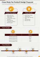 Design Proposal - One Page Summary Documents