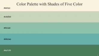 Color Palette With Five Shade Citrine White Coriander Summer Green ...