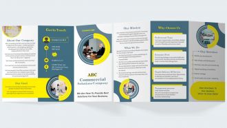 Commercial Business Solution Services Brochure Trifold PPT Sample