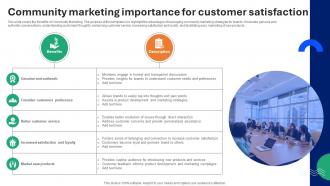 Community Marketing Importance For Customer Satisfaction PPT Sample