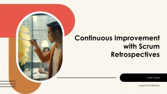 Continuous Improvement With Scrum Retrospectives PPT Template AT