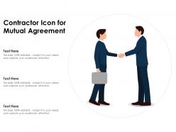 Contractor Icon For Mutual Agreement | Presentation Graphics ...